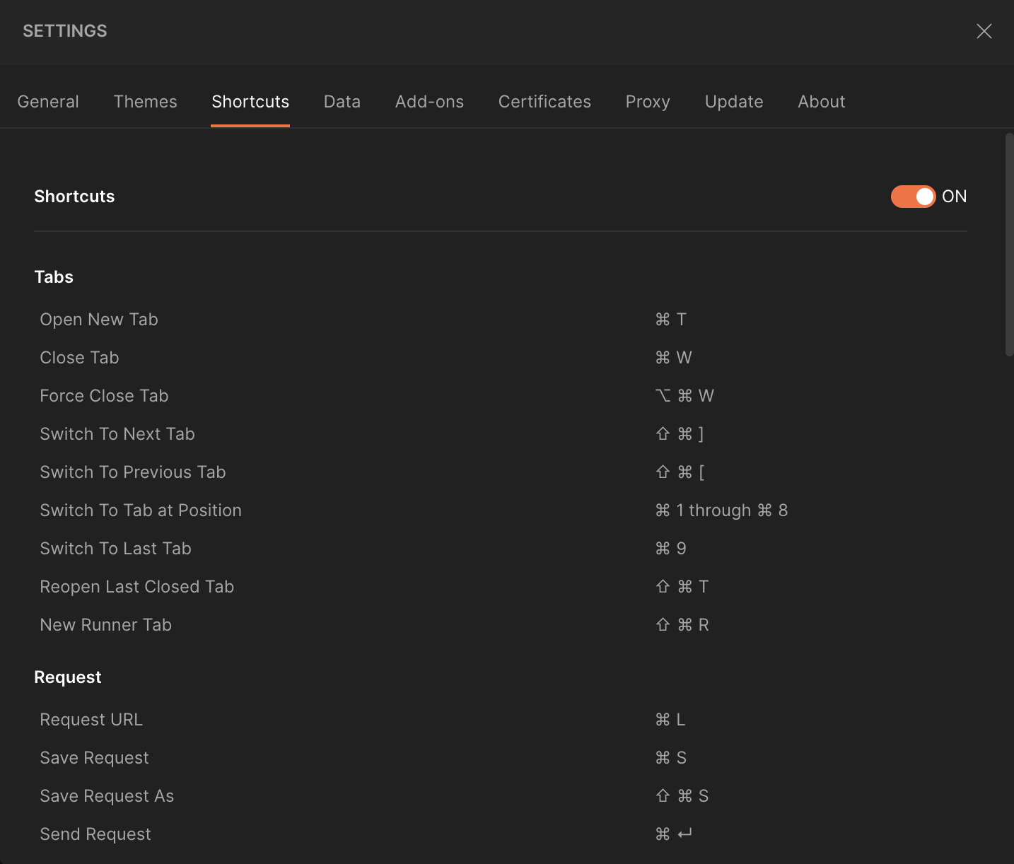 Postman shortcuts reference | Sajad Torkamani