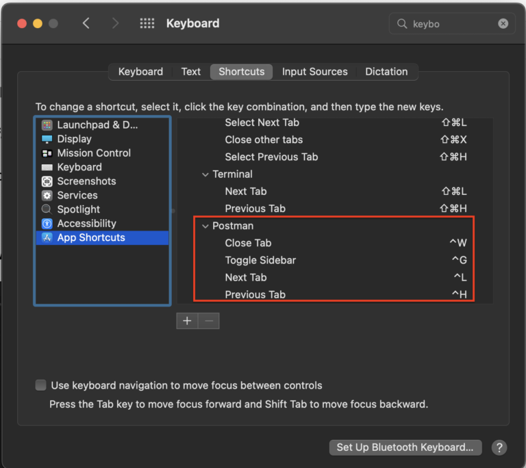 Postman shortcuts reference | Sajad Torkamani