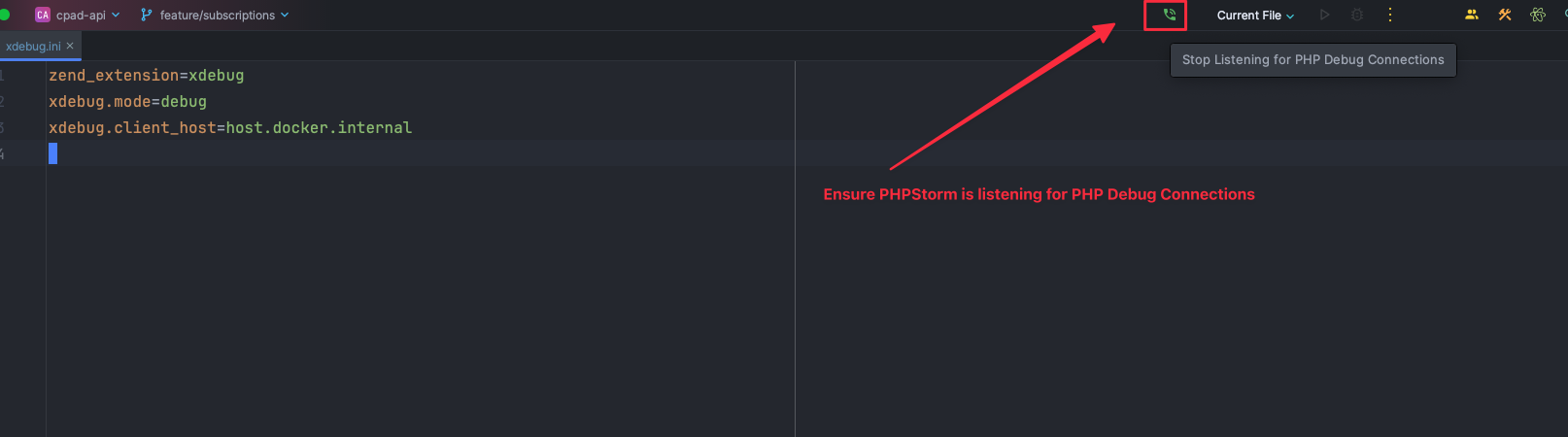 How to activate XDebug step debugging | Sajad Torkamani